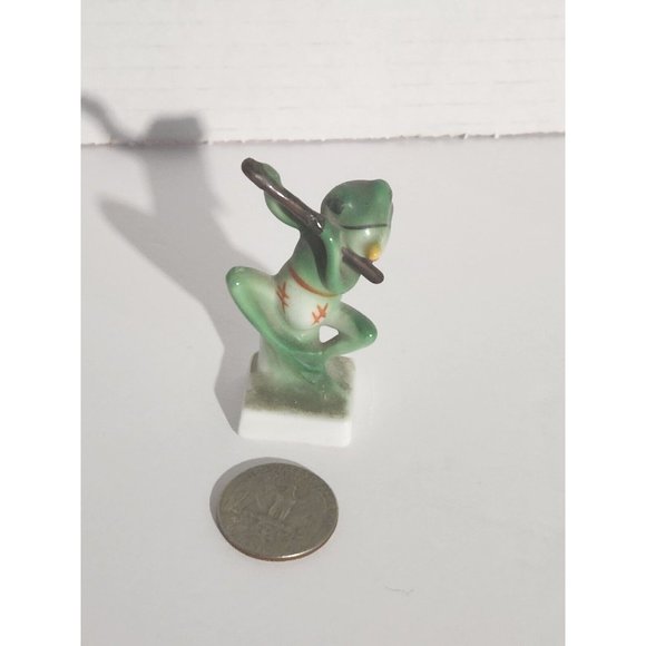 UNKNOWN | Other | Vintage Frog Playing Flute Porcelain Figurine Germany ...
